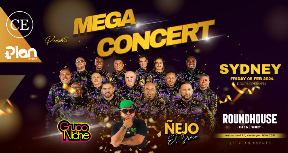 SYDNEY MEGA CONCERT - GRUPO NICHE & ÑEJO EL BROCO EN VIVO